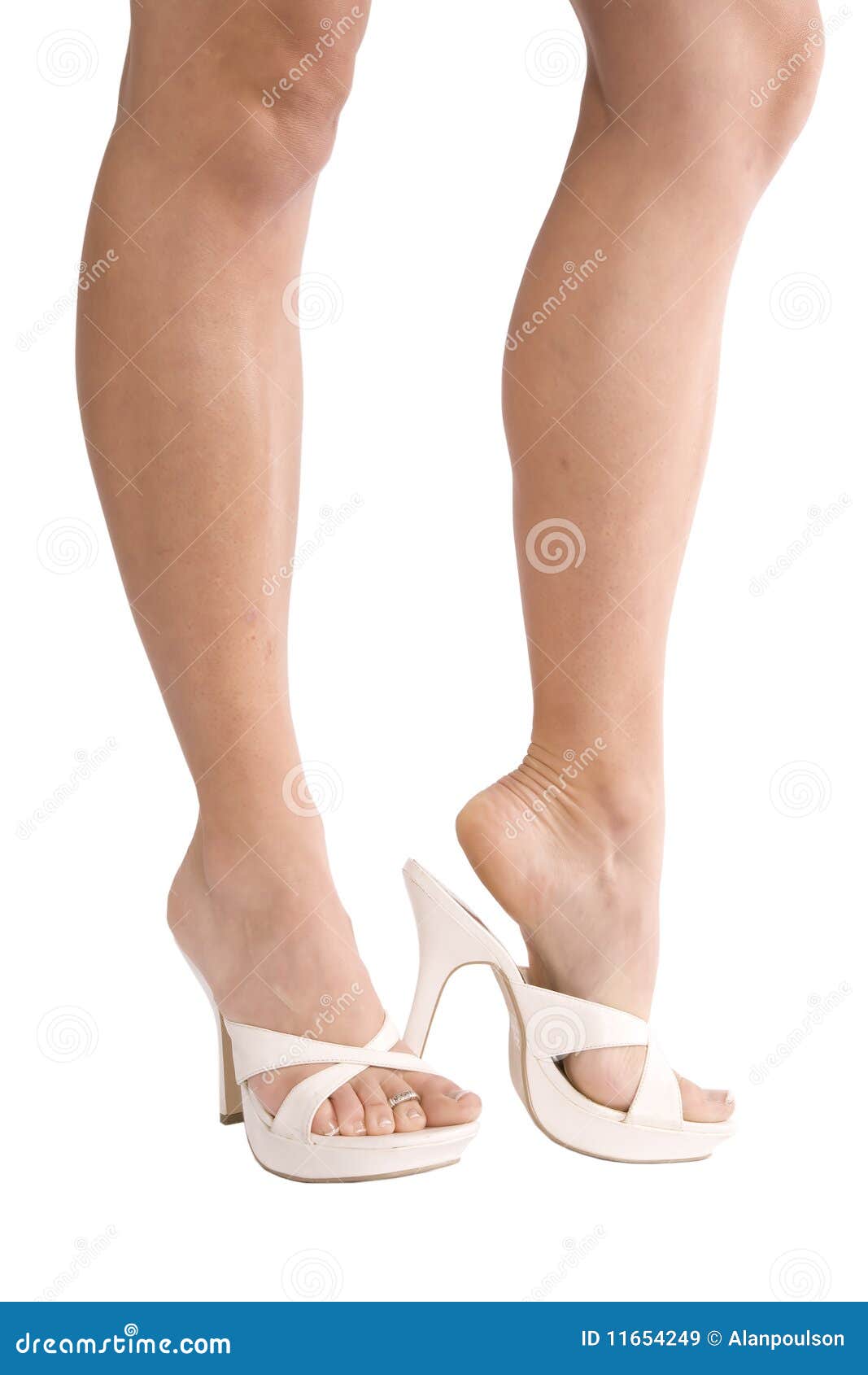 Womans legs front heel up stock image. Image of white - 11654249