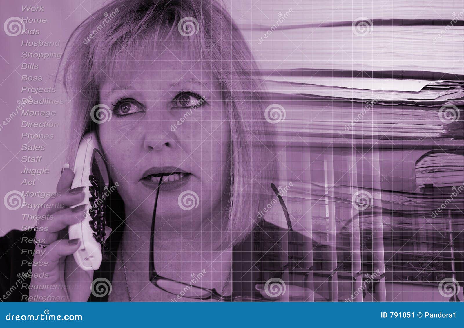 A womans mind stock image. Image of blonde, glasses, roll - 791051