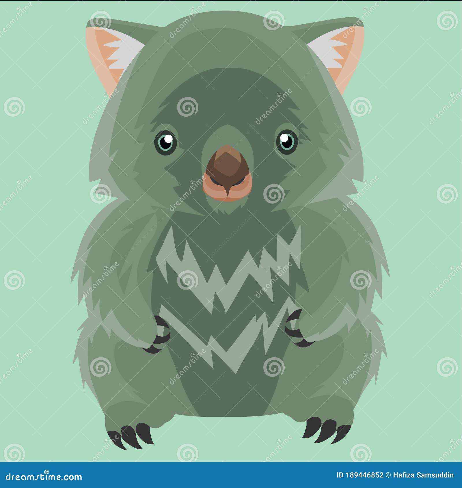 Wombat Character. Vector Illustration Decorative Design Stock Vector ...