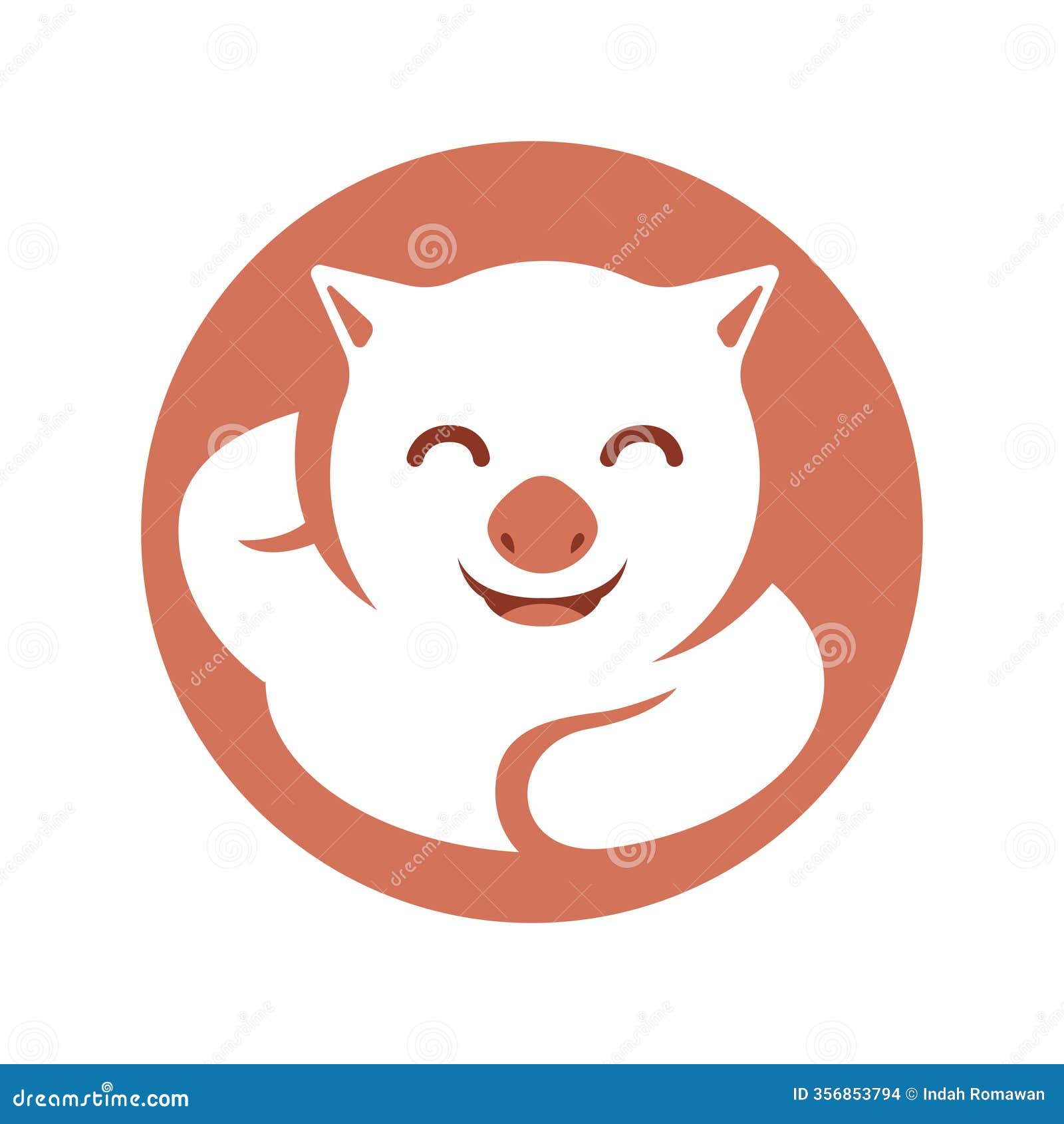 Wombat Head Icon Vector Illustration Stock Illustration - Illustration ...