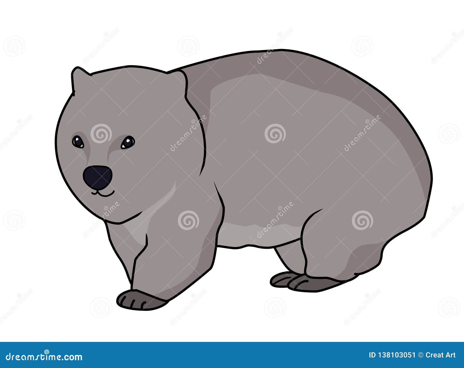 Set Of Wombat Logo. Animal Vector Illustration. Isolated On White ...