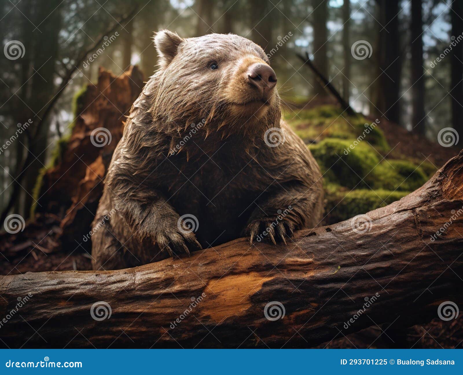 Ai Generated Illustration Wildlife Concept of Wombat Stock Illustration ...