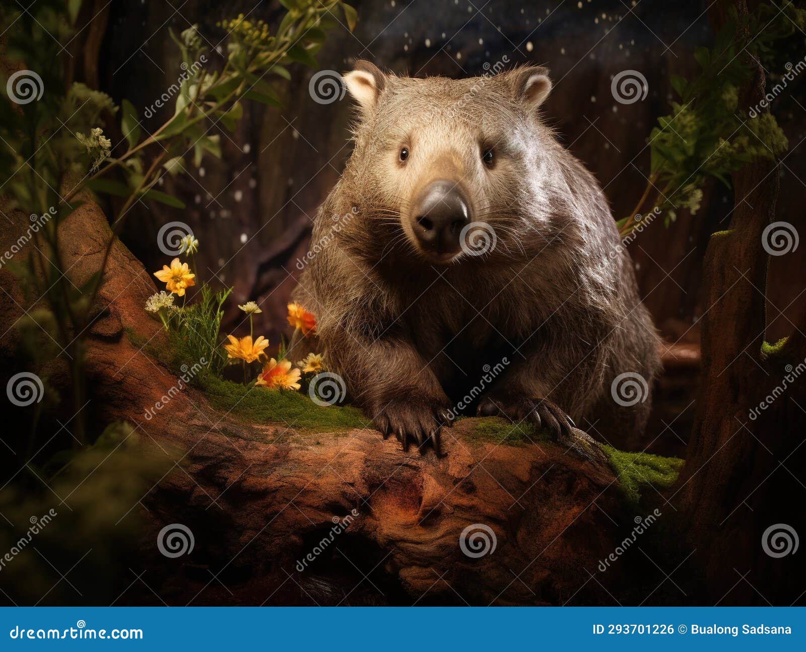 Ai Generated Illustration Wildlife Concept of Wombat Stock Illustration ...