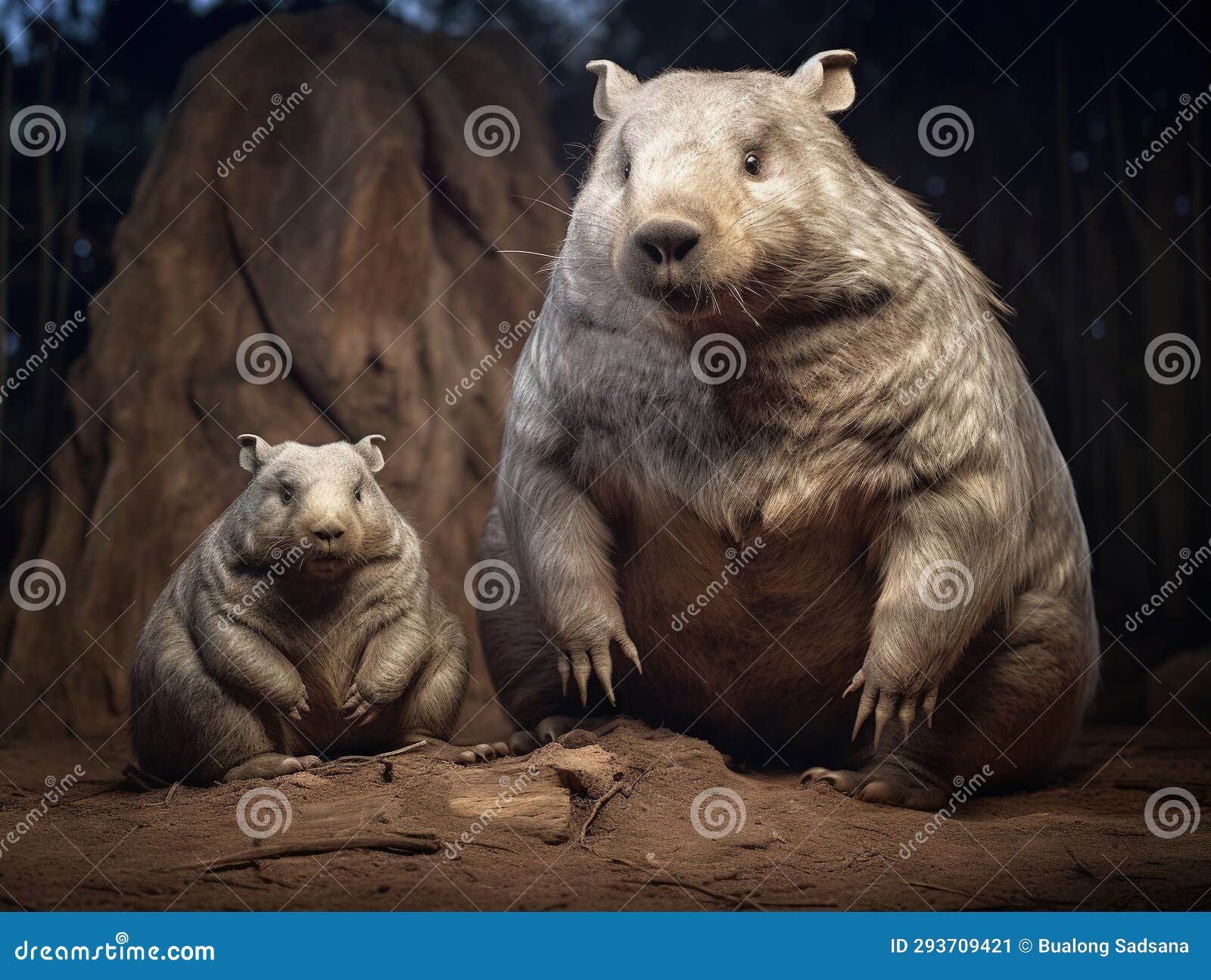 Ai Generated Illustration Wildlife Concept of Wombat Stock Illustration ...