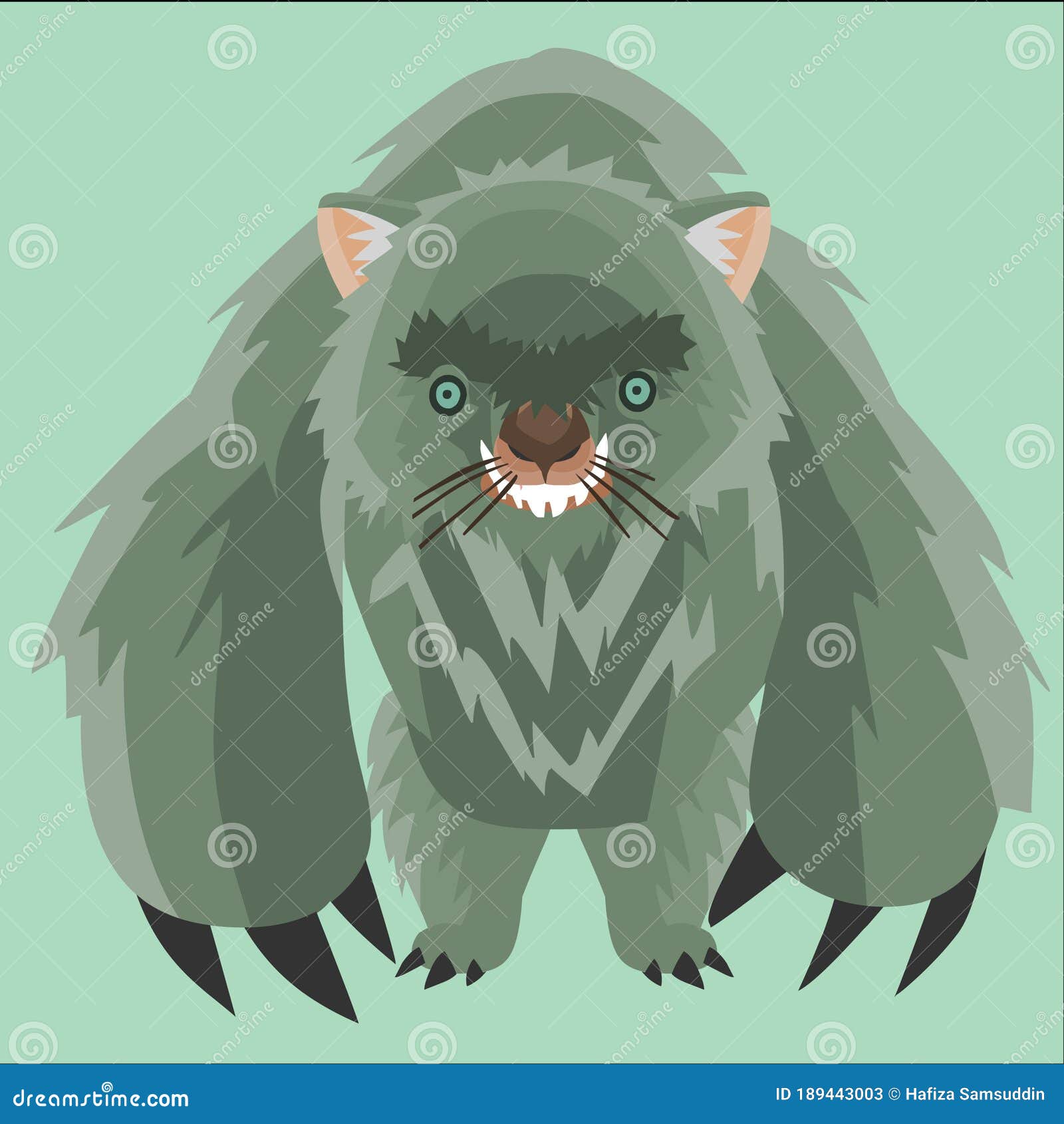 Wombat Monster. Vector Illustration Decorative Design Stock Vector ...