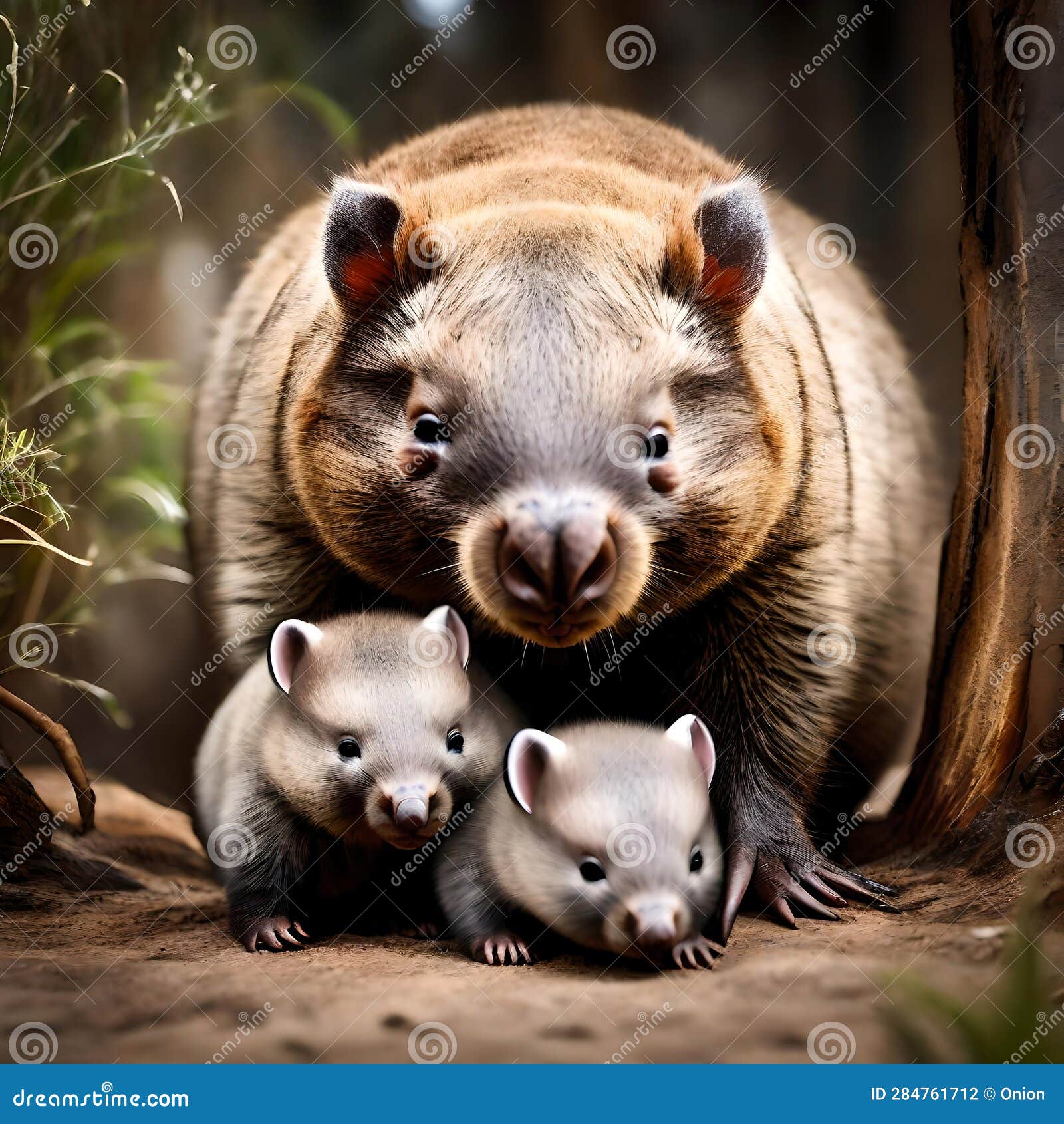 Wombat. Cute Funny Australian Animal. Vector Cartoon Flat Illustration ...