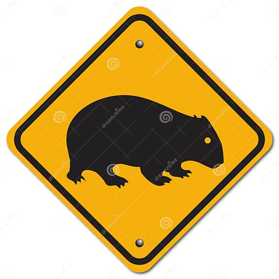 Wombat sign stock vector. Illustration of walk, nation - 6131452