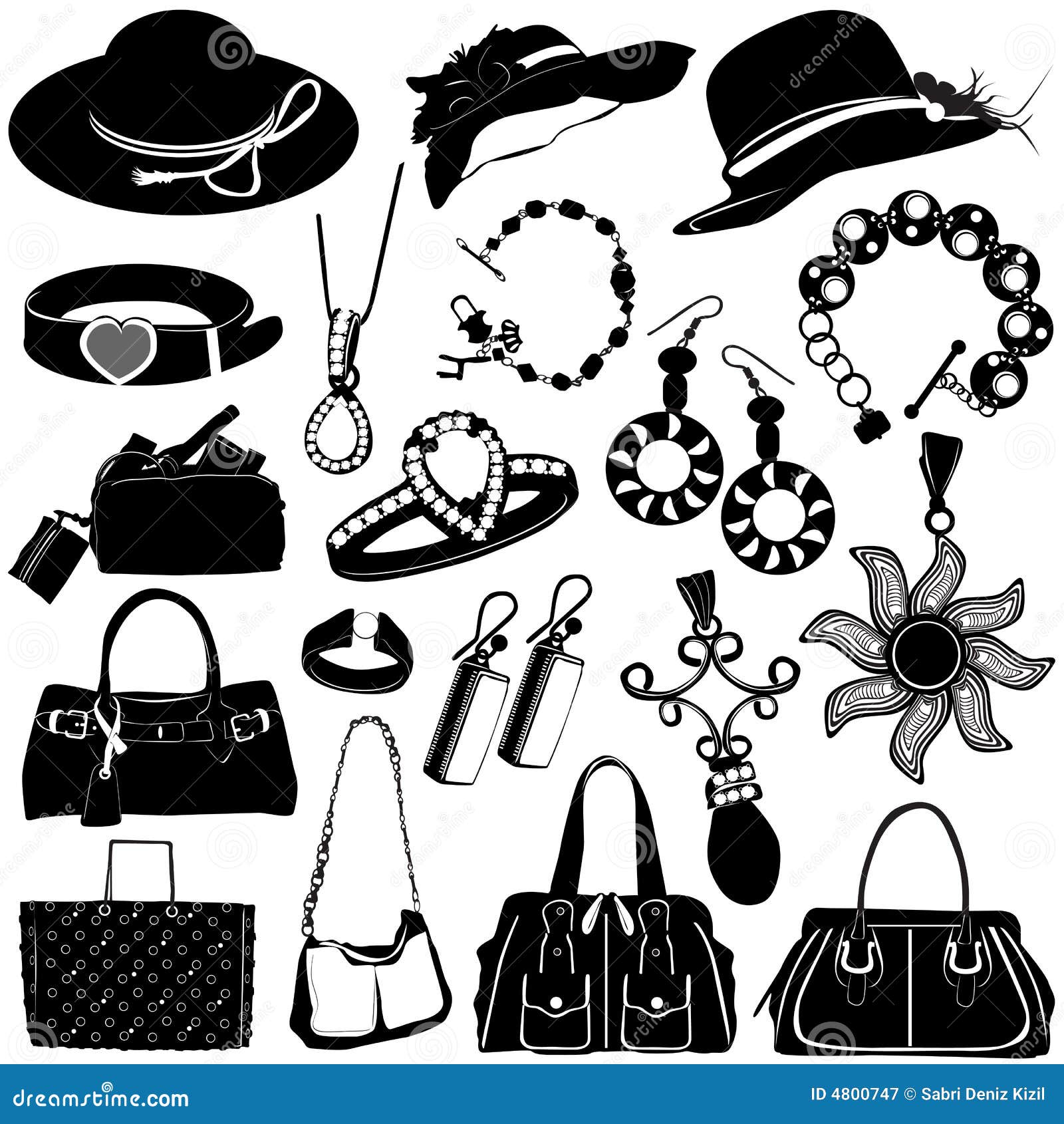 Women accessories vector stock vector. Illustration of fashion - 4800747