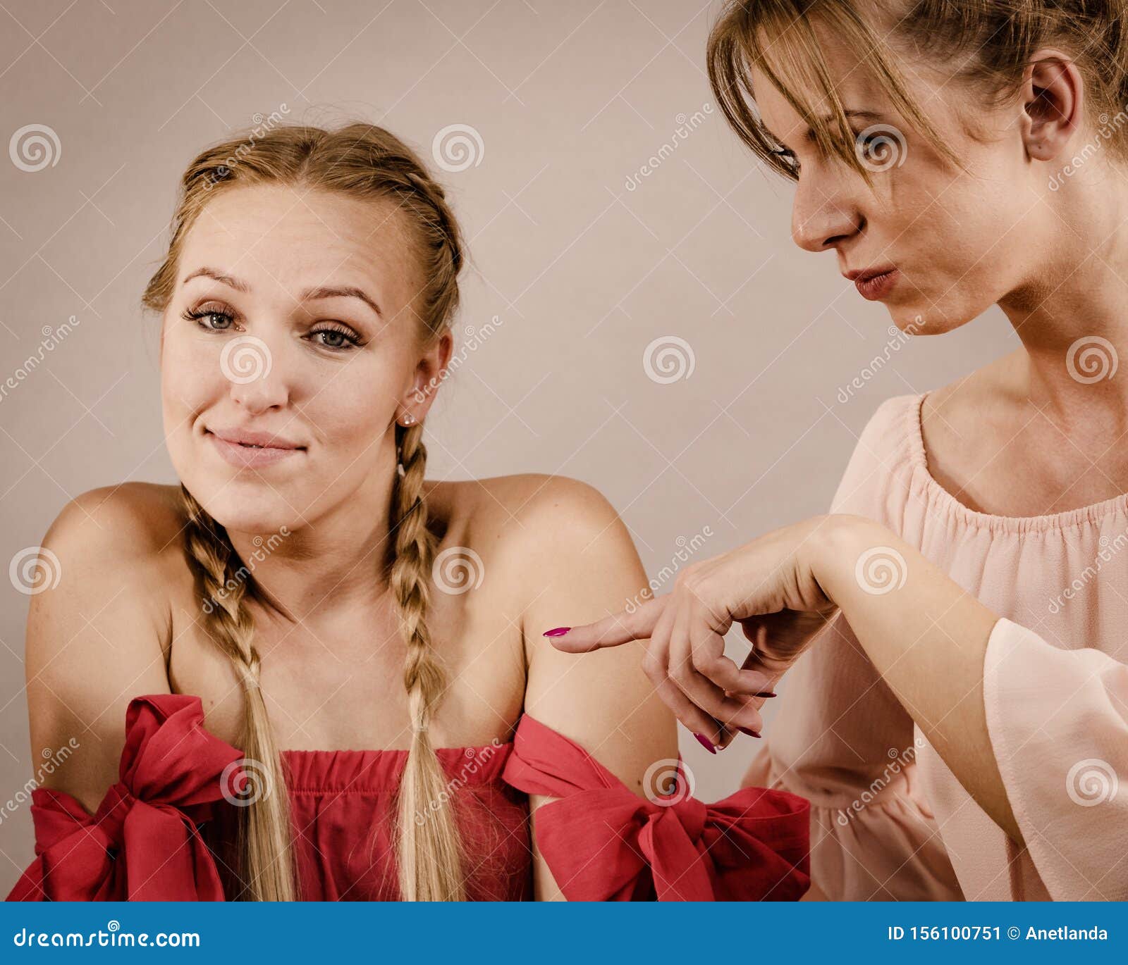 Women Accusing Each Other of Something Stock Image - Image of teenagers ...