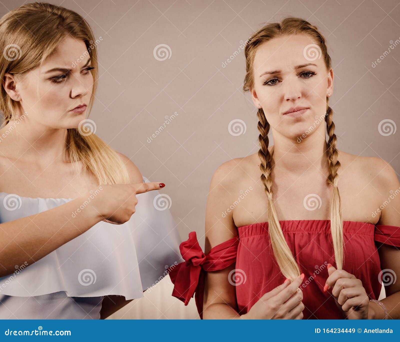 Women Accusing Each Other of Something Stock Image - Image of conflict ...