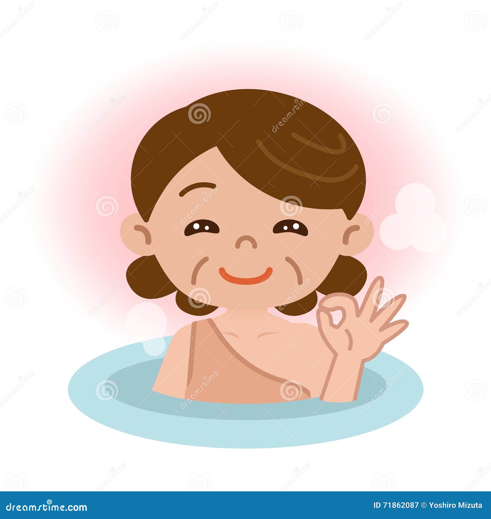 Women in bathing stock vector. Illustration of beautiful - 71862087