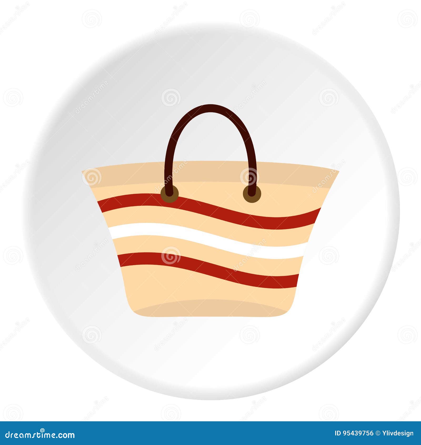 Women Beach Bag Icon Circle Stock Vector - Illustration of beach ...