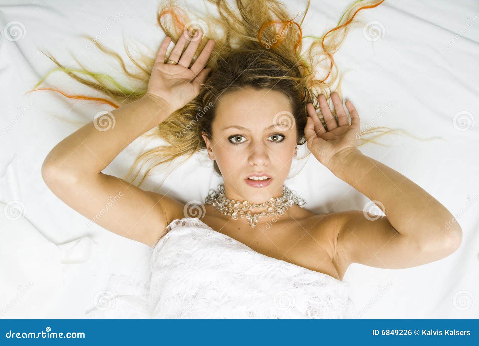 Woman in bed stock photo. Image of blowzy, cute, close - 6849226