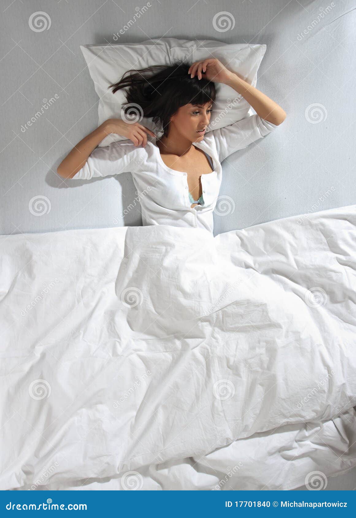 Women bedtime 1 stock photo. Image of face, duvet, healthy - 17701840
