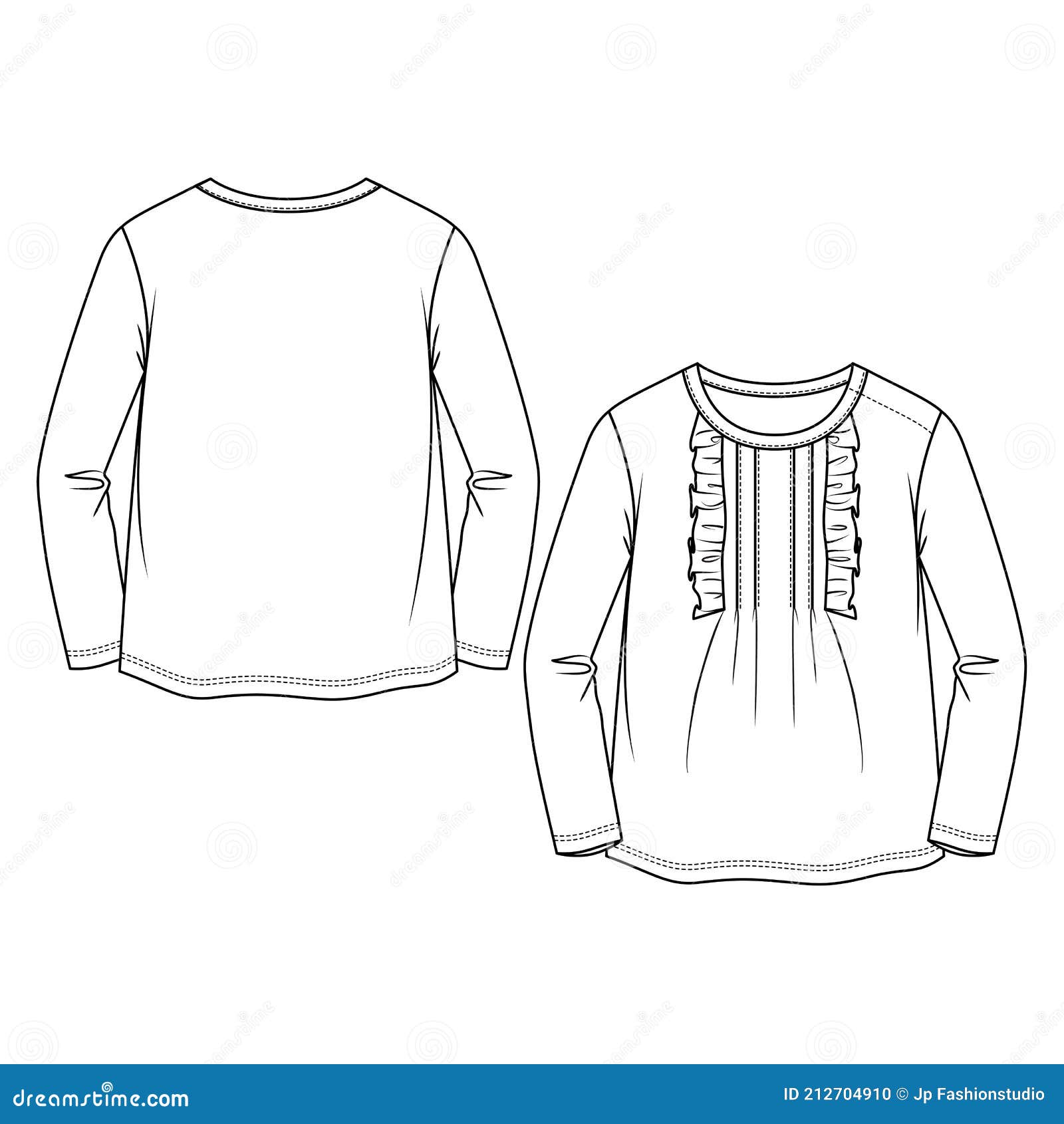 Ruffle Top Sketch Stock Illustrations – 295 Ruffle Top Sketch Stock ...
