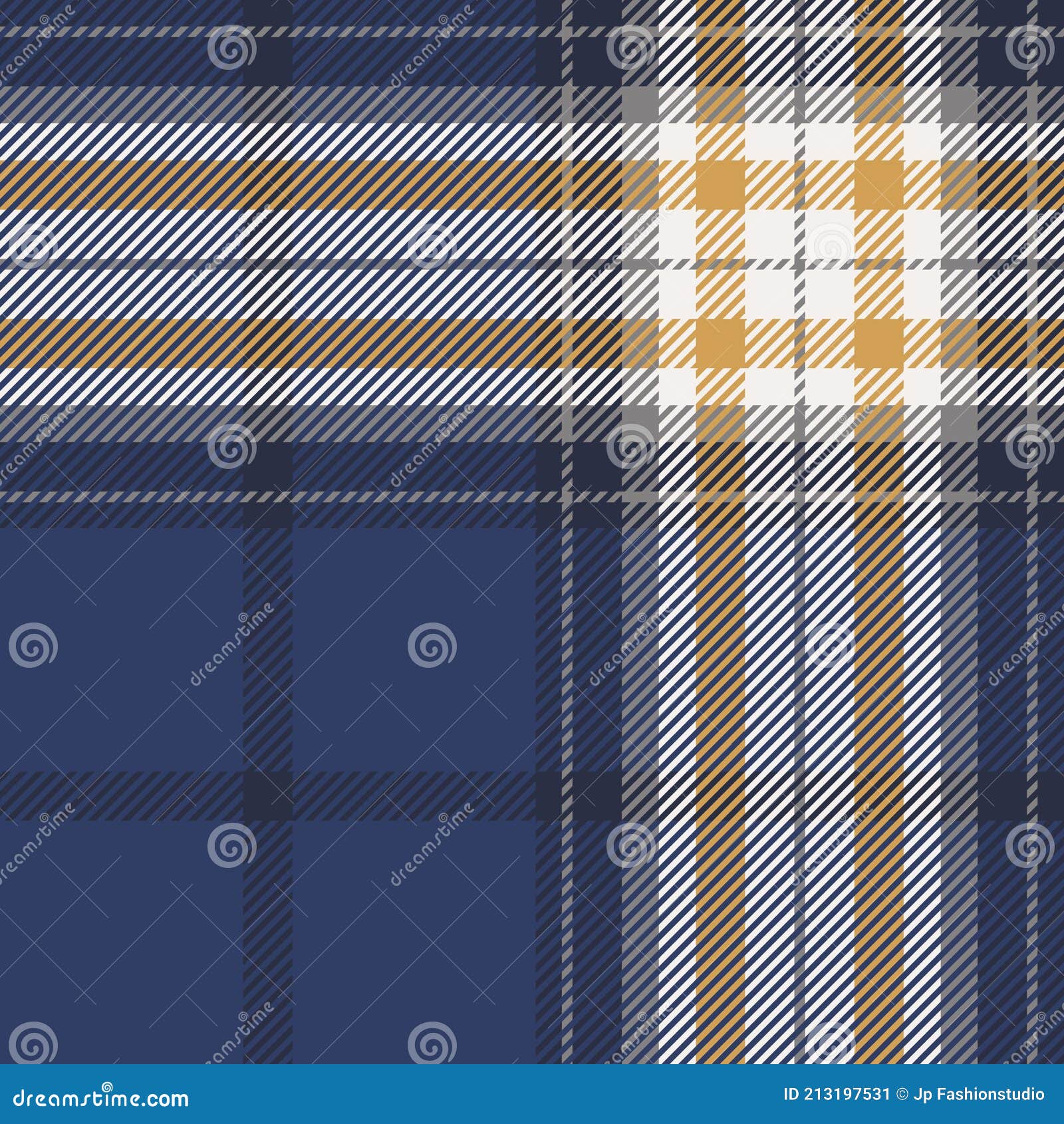 Blue Yellow Nautical Plaid Weave Pattern Seamless Vector Illustration ...
