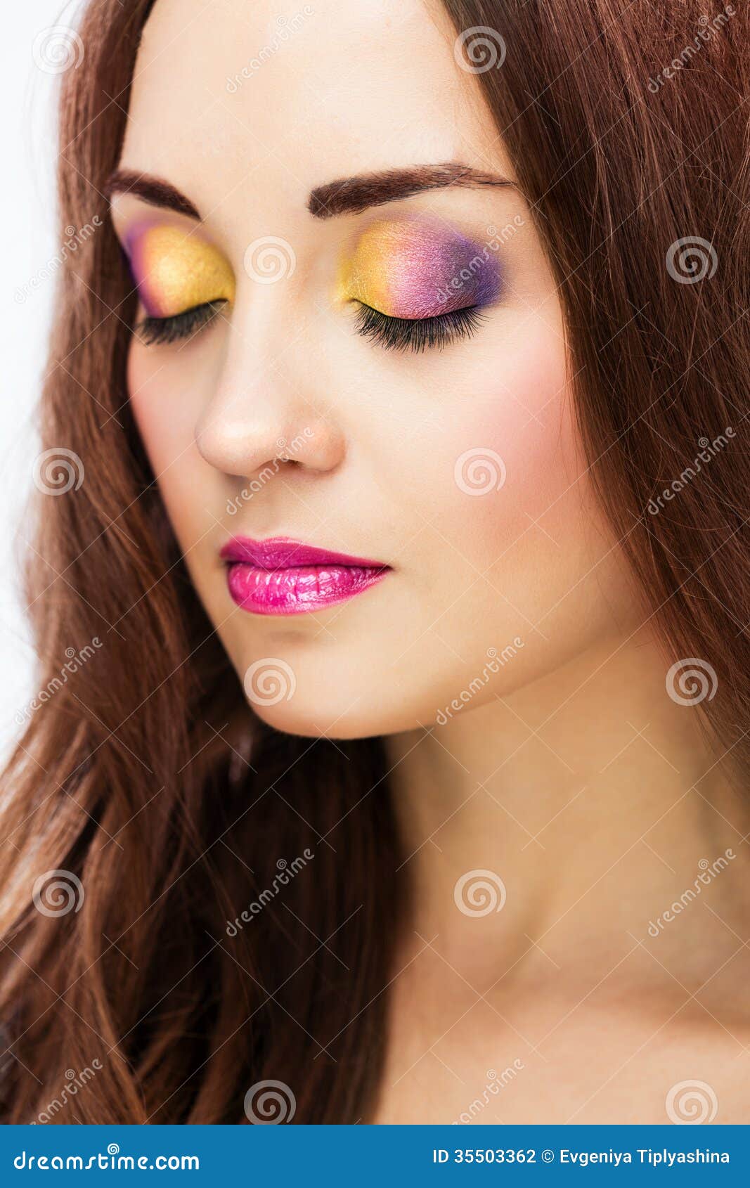Women with bright makeup stock photo. Image of woman - 35503362