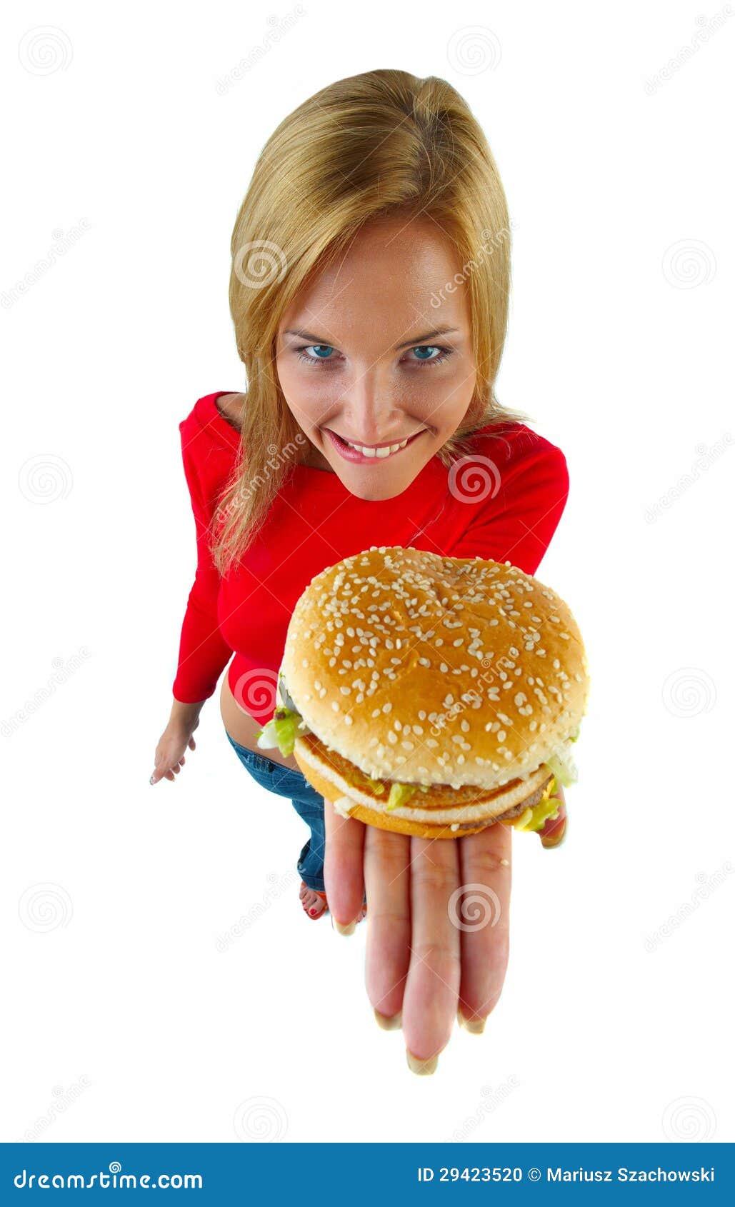 Women and burger stock photo. Image of nutrition, girl - 29423520