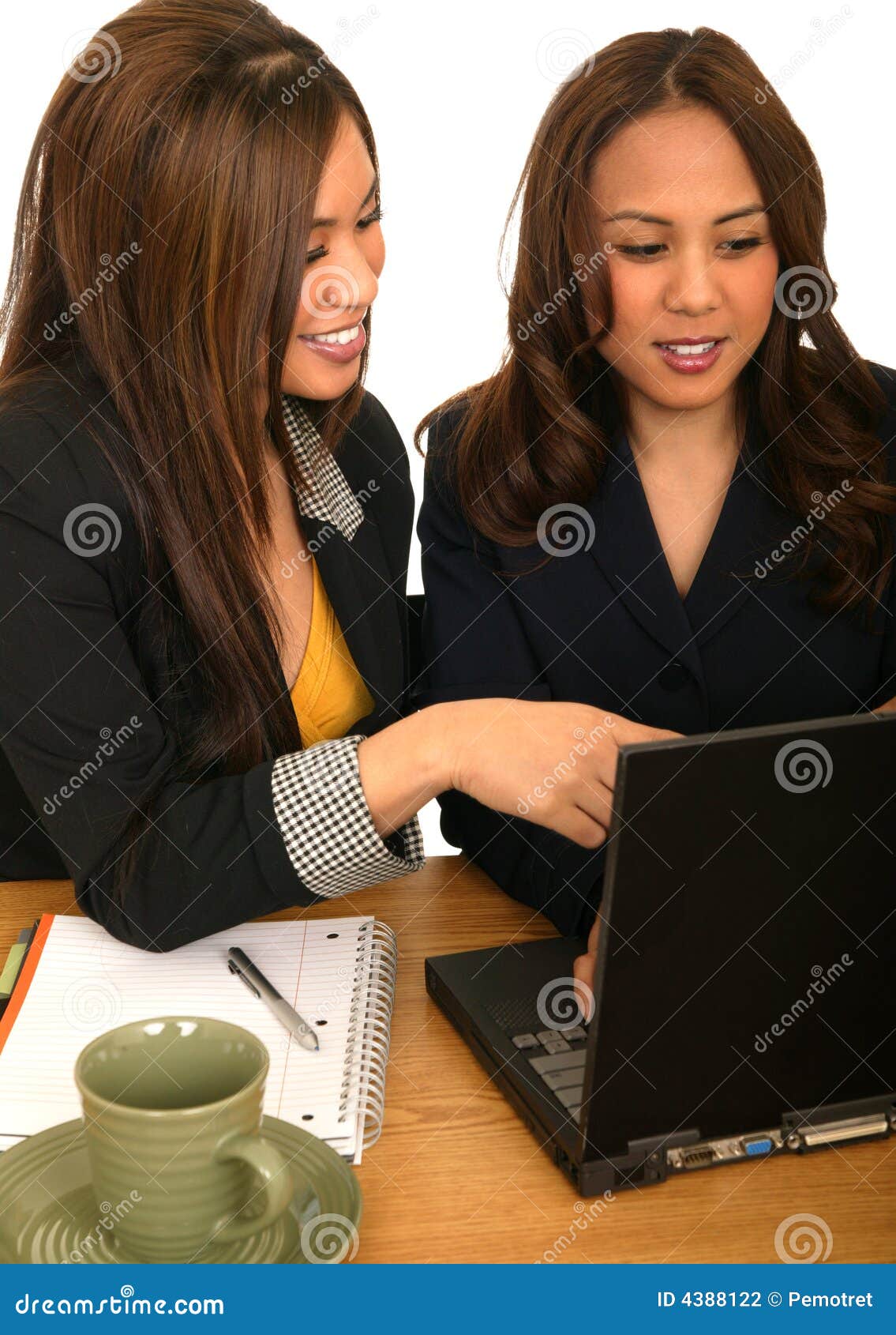 Women Business Team Discussing with Laptop Stock Photo - Image of ...