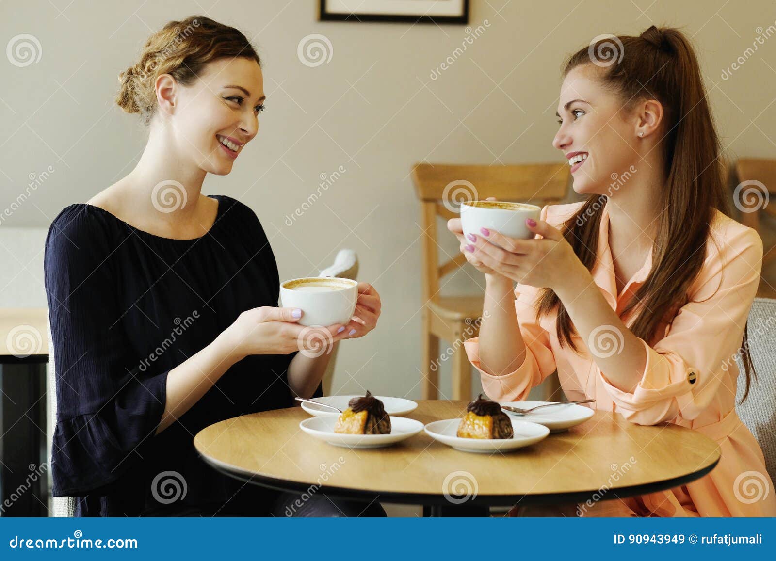 Women in cafe stock image. Image of lady, friendship - 90943949