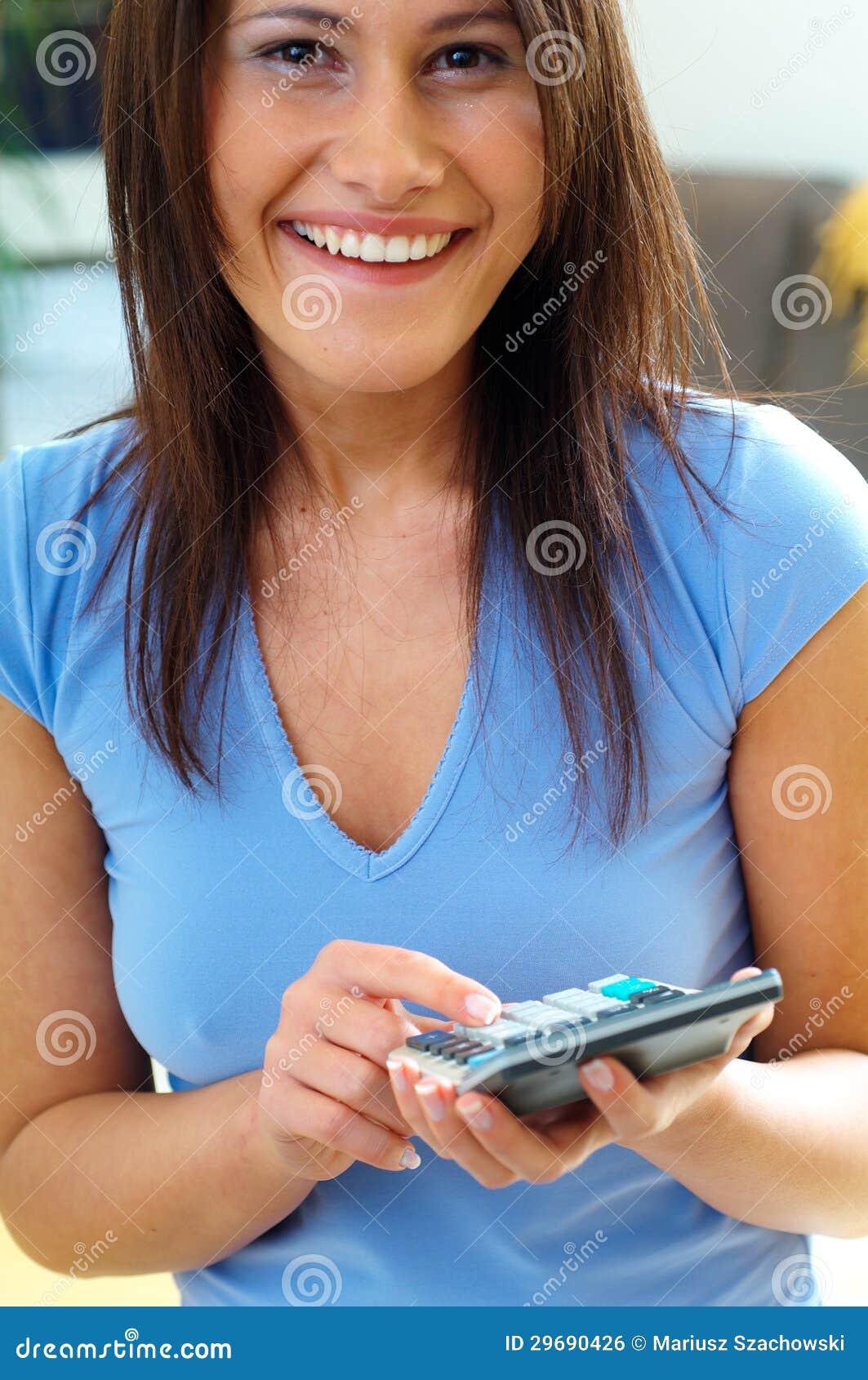 Women with calculator stock photo. Image of financial - 29690426
