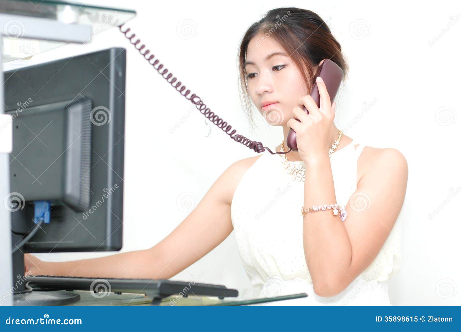 Women calling phone stock image. Image of dressed, person - 35898615