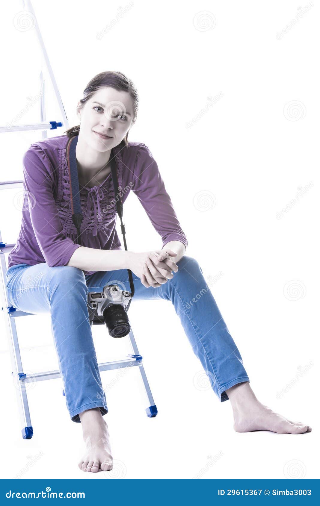 Women sitting with camera stock image. Image of foreground - 29615367