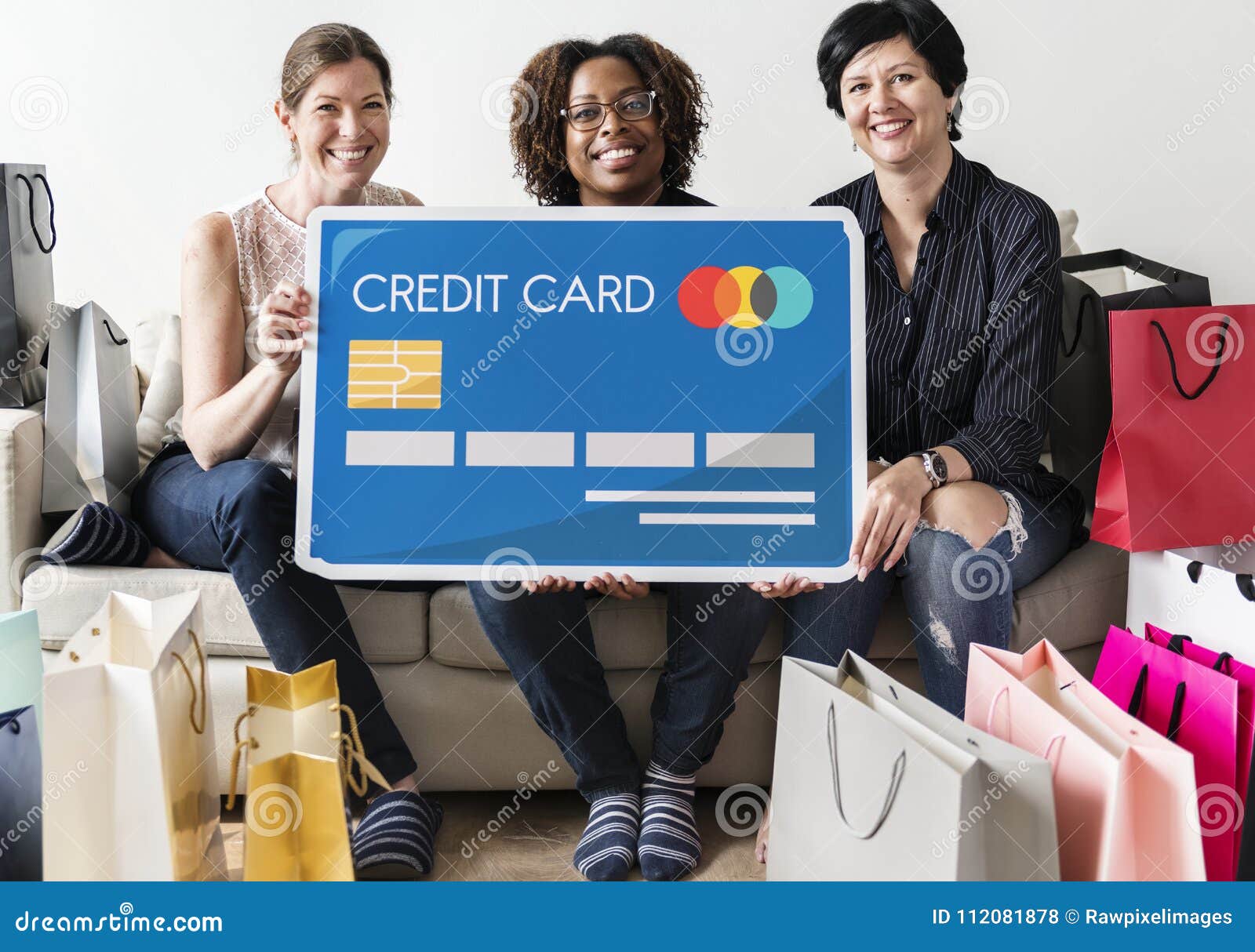 Women Carrying Credit Card Icon Stock Photo - Image of buying, american ...