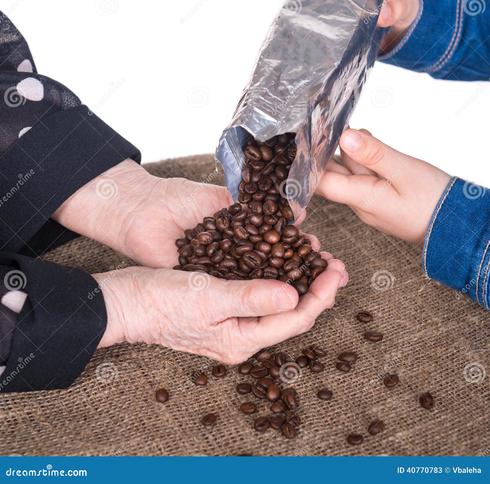 Women Checking the Quality of Coffee Beans Stock Image - Image of brown ...