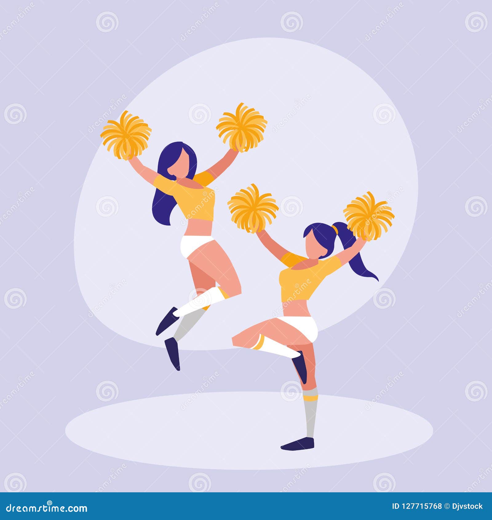 Women Cheerleader Isolated Icon Stock Vector - Illustration of perform ...