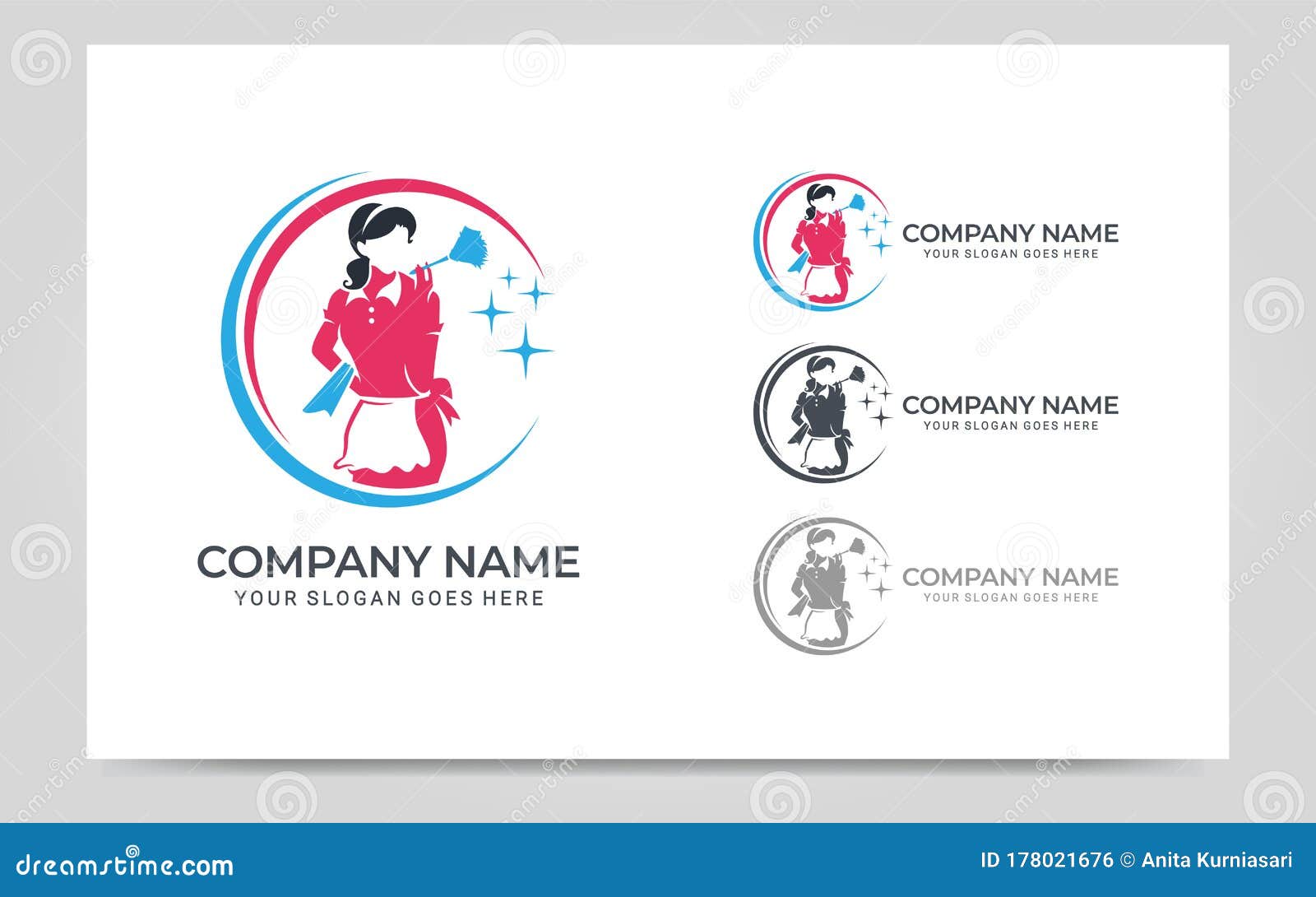 Women Cleaning Services Logo. Modern Editable Logo. Vector Graphic ...