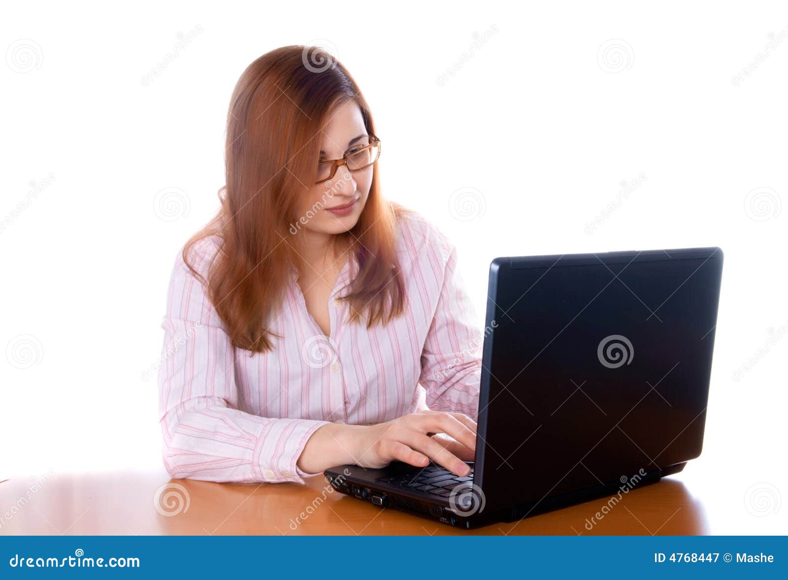 The women with computer. stock image. Image of business - 4768447