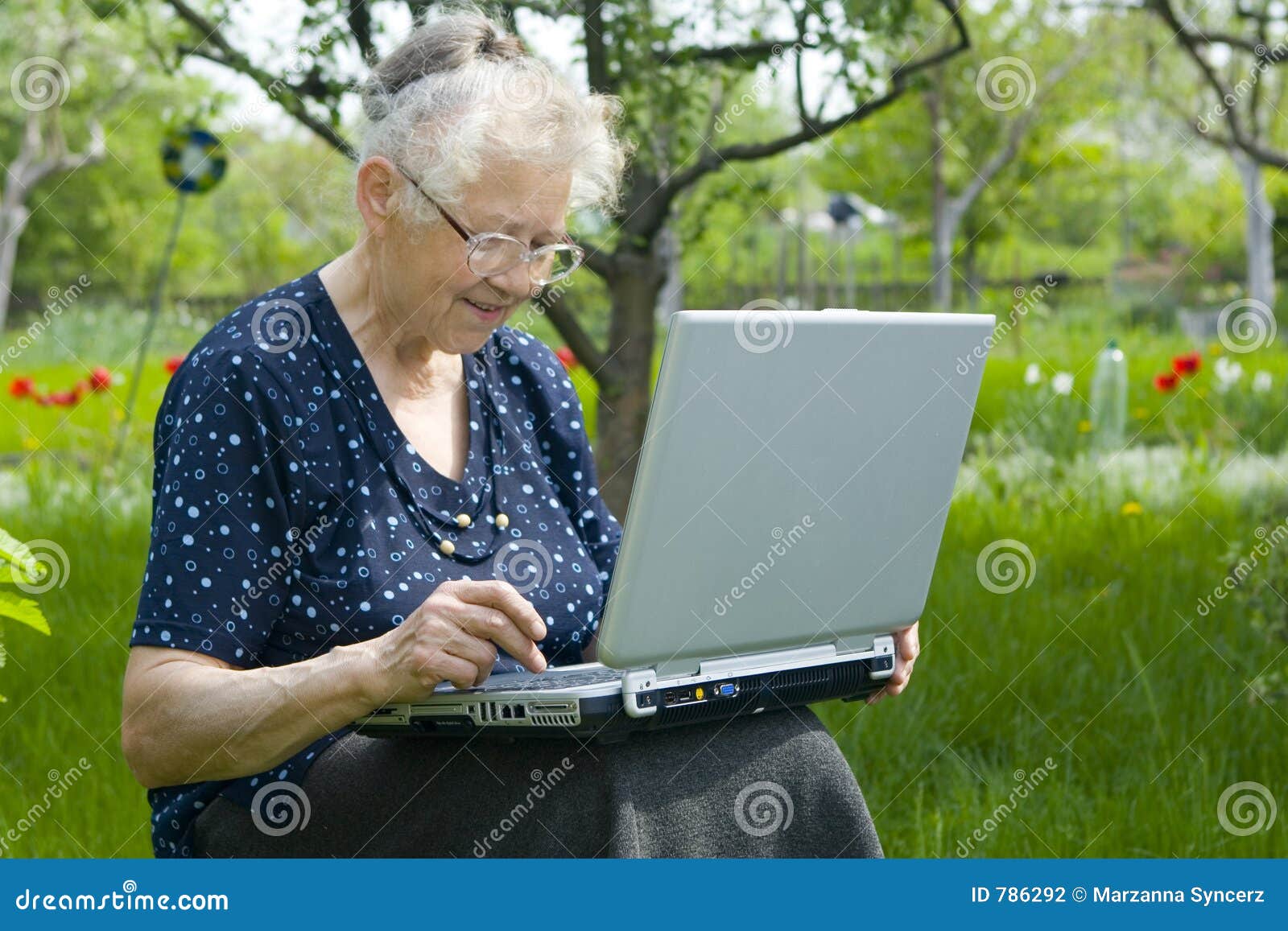 Women in computer stock photo. Image of seniors, grandmother - 786292