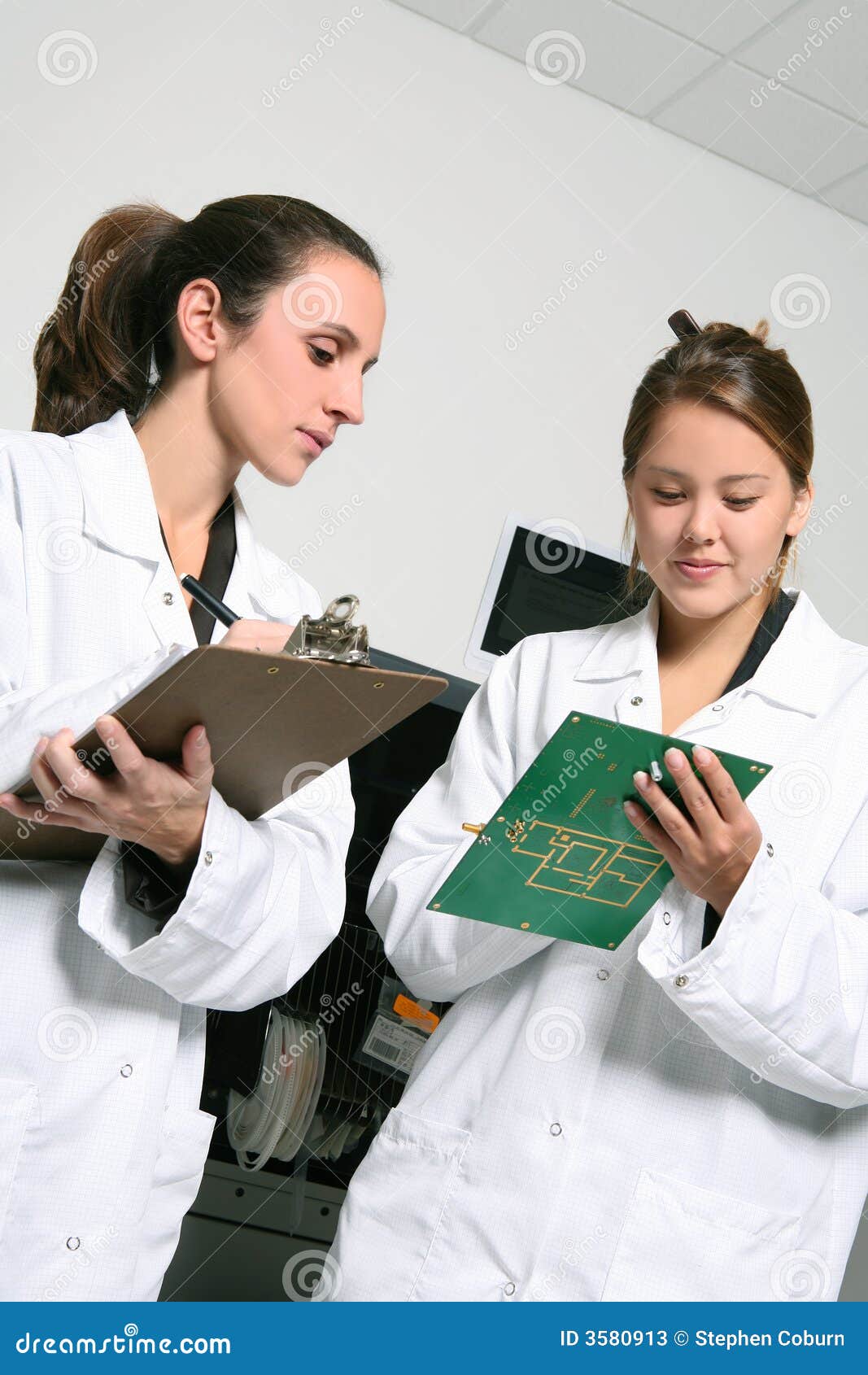 Women Computer Technicians stock image. Image of document - 3580913