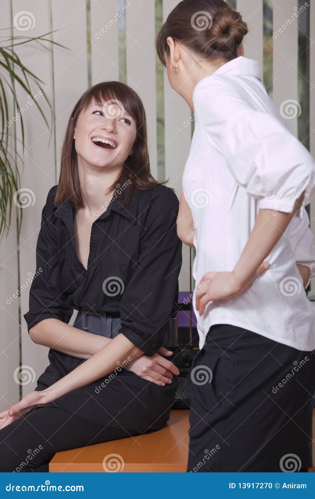 Women by Conversation in Office Stock Photo - Image of working, adults ...