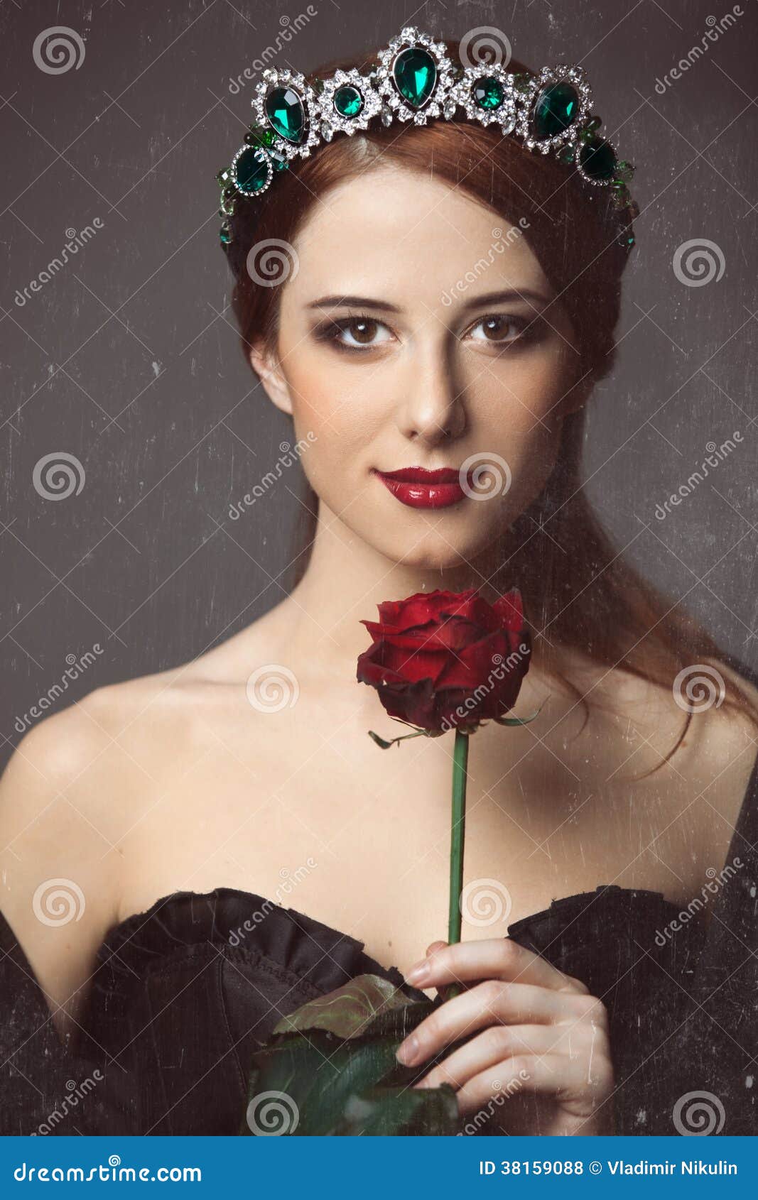 Women with crown stock photo. Image of portrait, long - 38159088