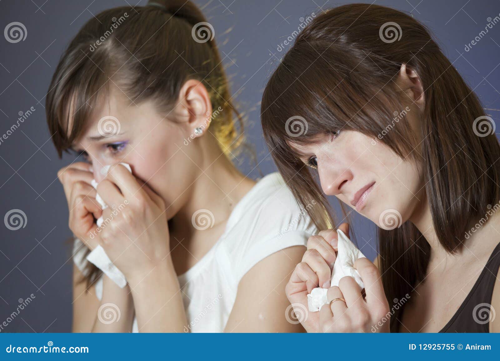 Women Crying by Watching TV Stock Image - Image of tissue, weeping ...