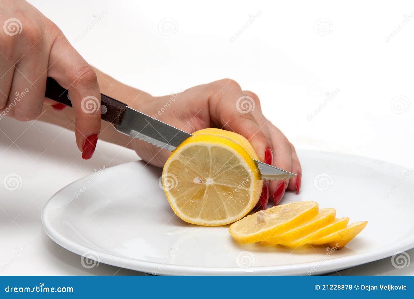 Women cut lemon stock photo. Image of cooking, gourmet - 21228878