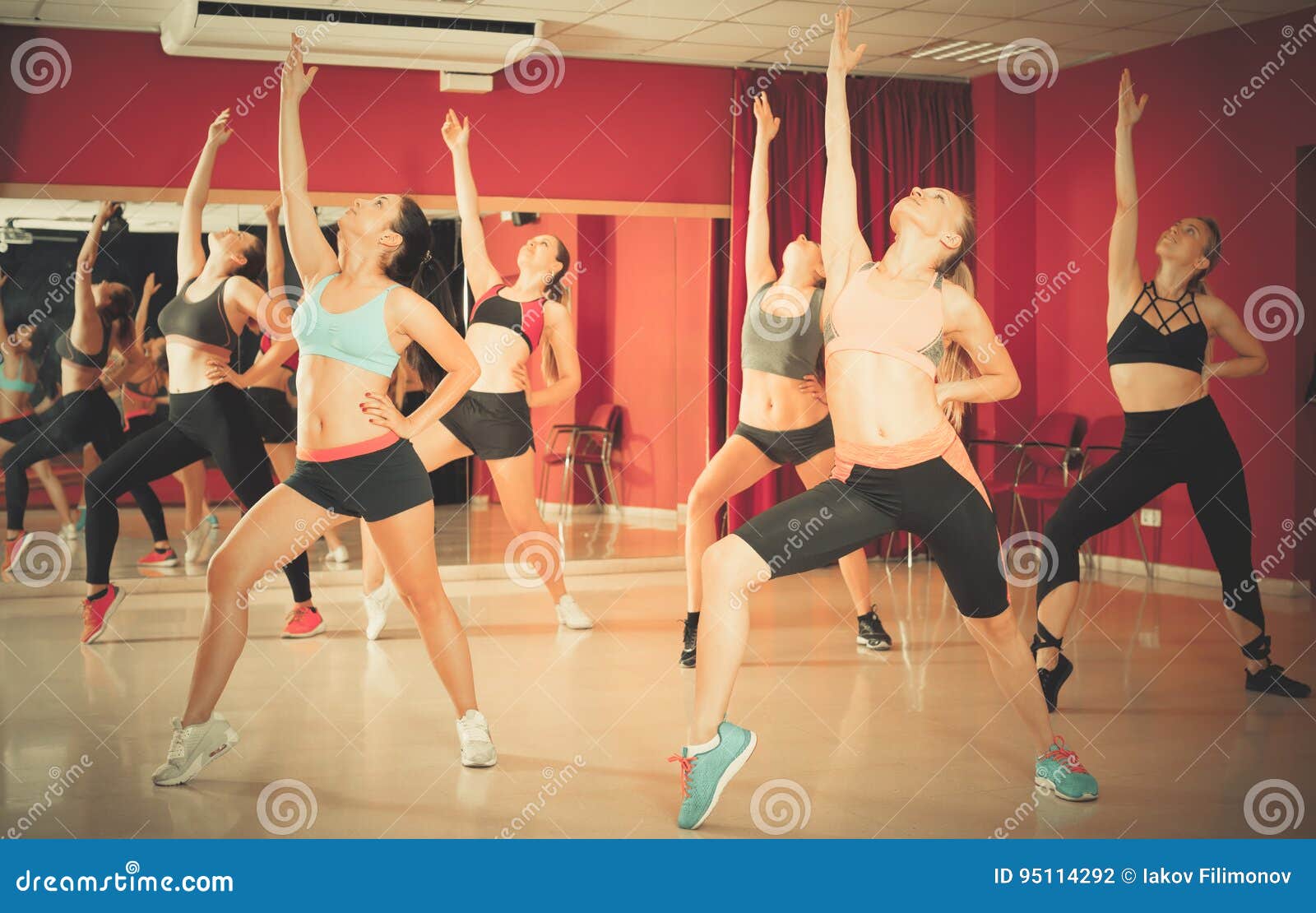 Women dancing in class stock photo. Image of energetic - 95114292