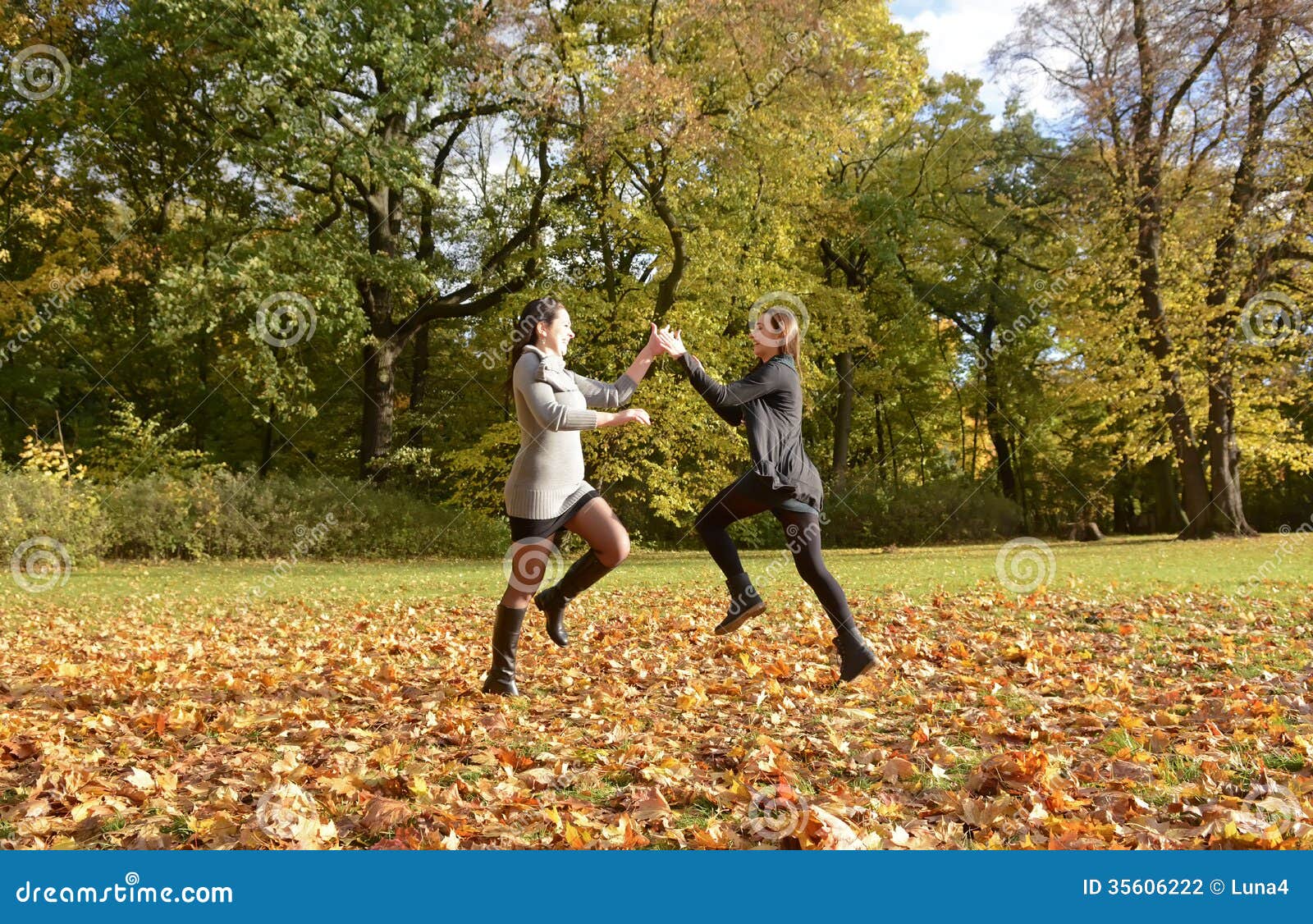 Women dancing stock photo. Image of autumn, harmonious - 35606222
