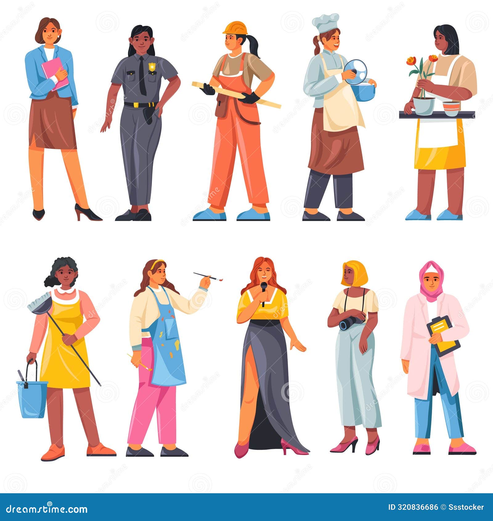 Women Different Professions. Woman Occupations, Female Profession ... Women Different Professions. Woman Occupations, Female Profession ...