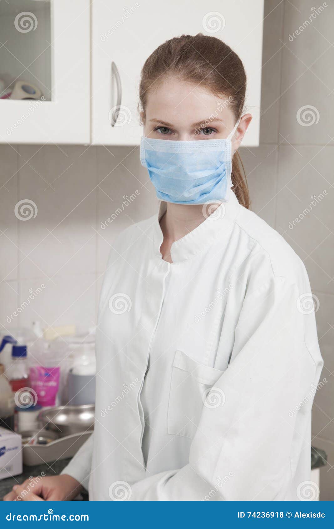 Women Doctor with Face Mask Stock Photo - Image of modern, doctor: 74236918