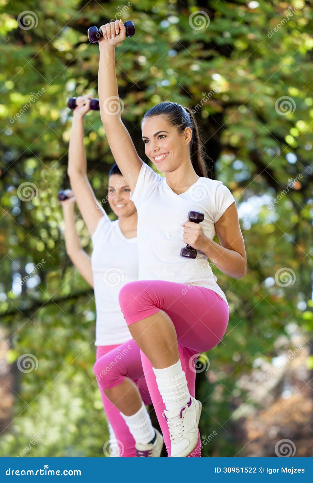 Women Doing Aerobic Exercise Stock Photo - Image of girls, happy: 30951522