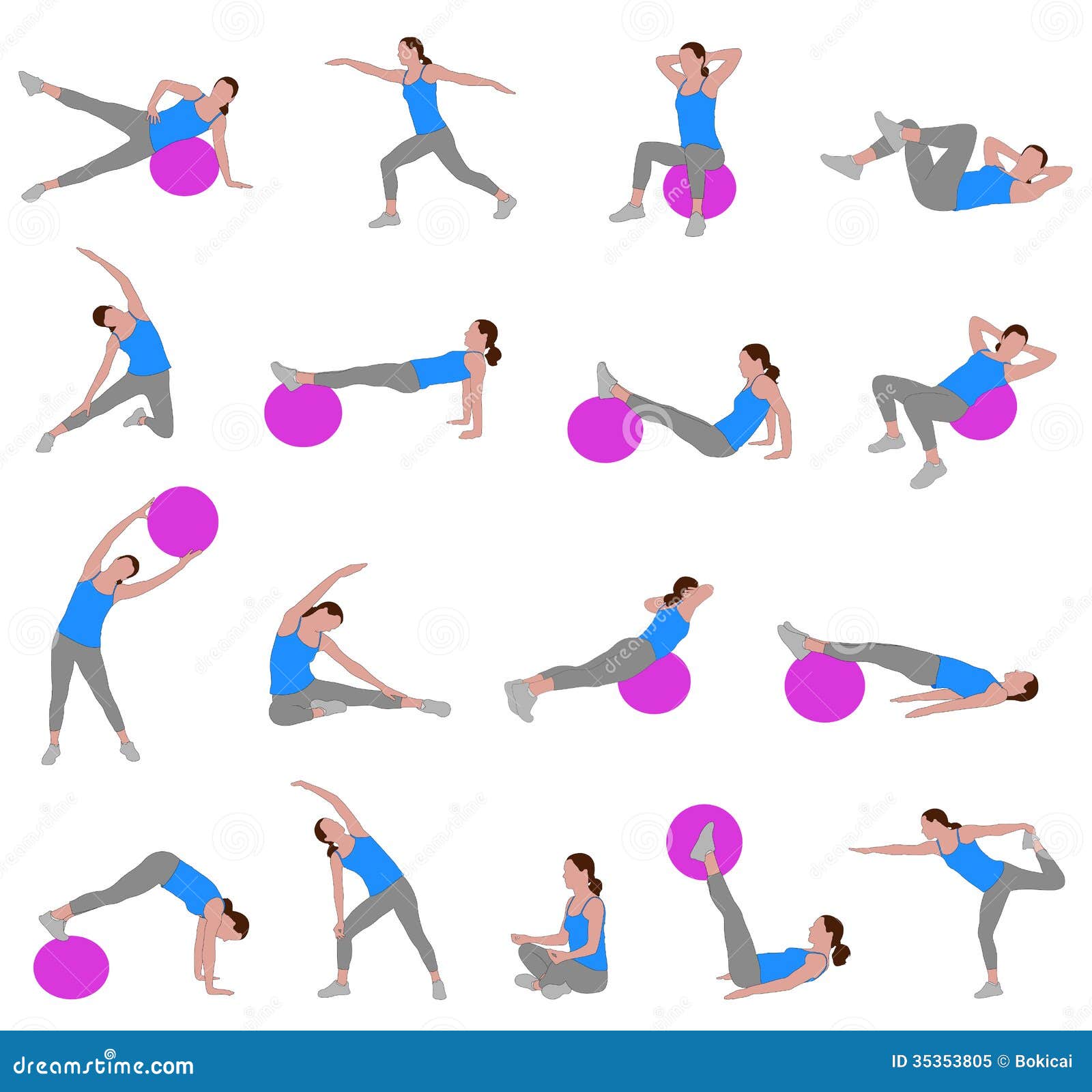 Women doing pilates stock vector. Illustration of girl - 35353805 Women doing pilates stock vector. Illustration of girl - 35353805