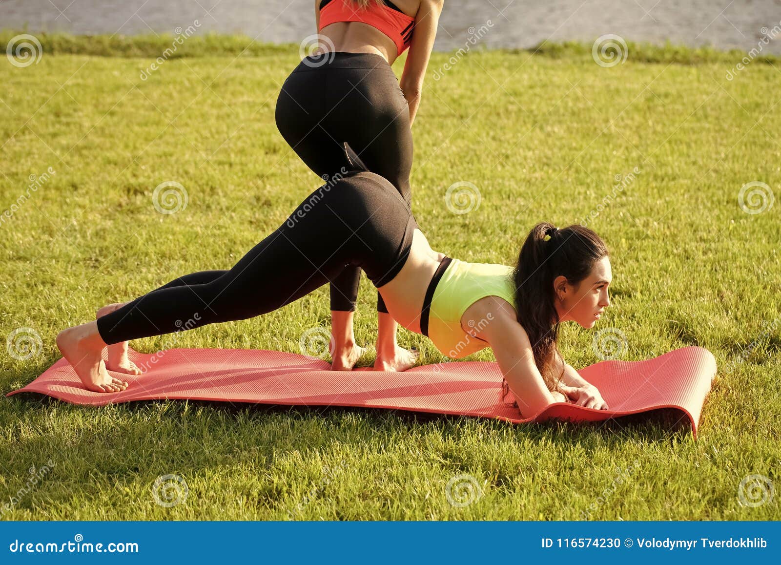 Women Doing Pose on Exercise Mats Stock Photo - Image of lifestyle ...