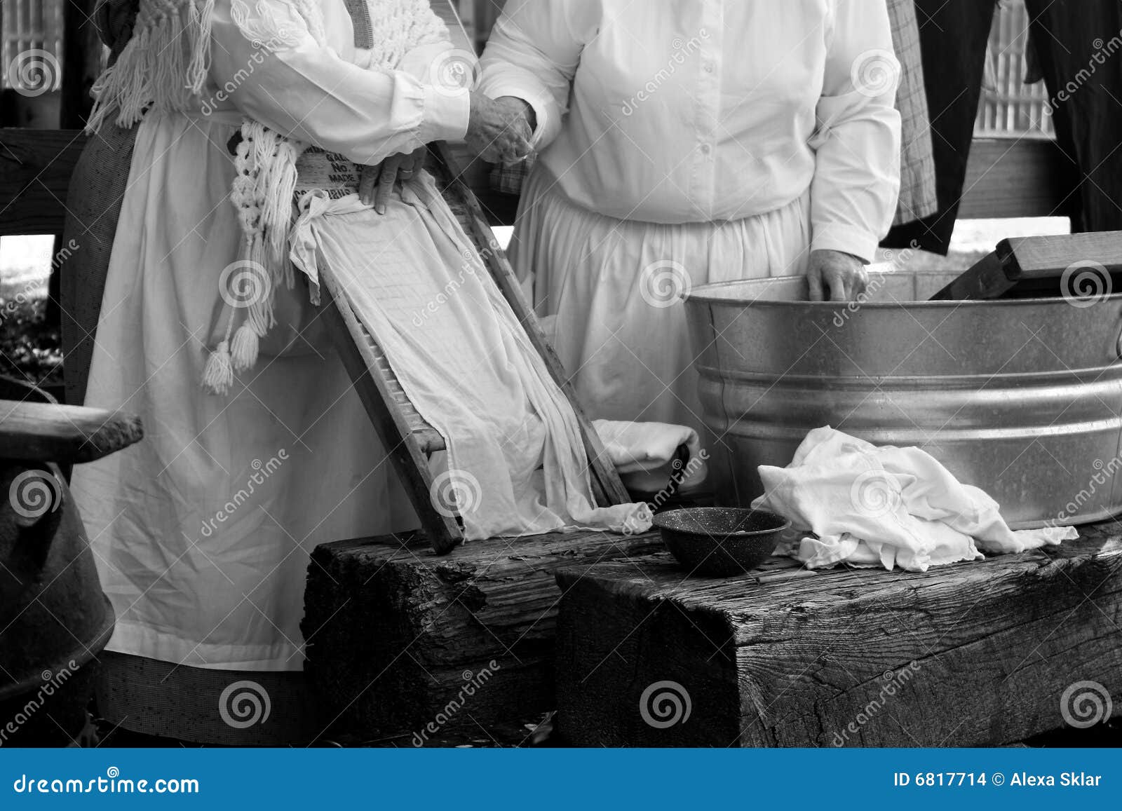 Women Doing the wash stock photo. Image of people, pail - 6817714