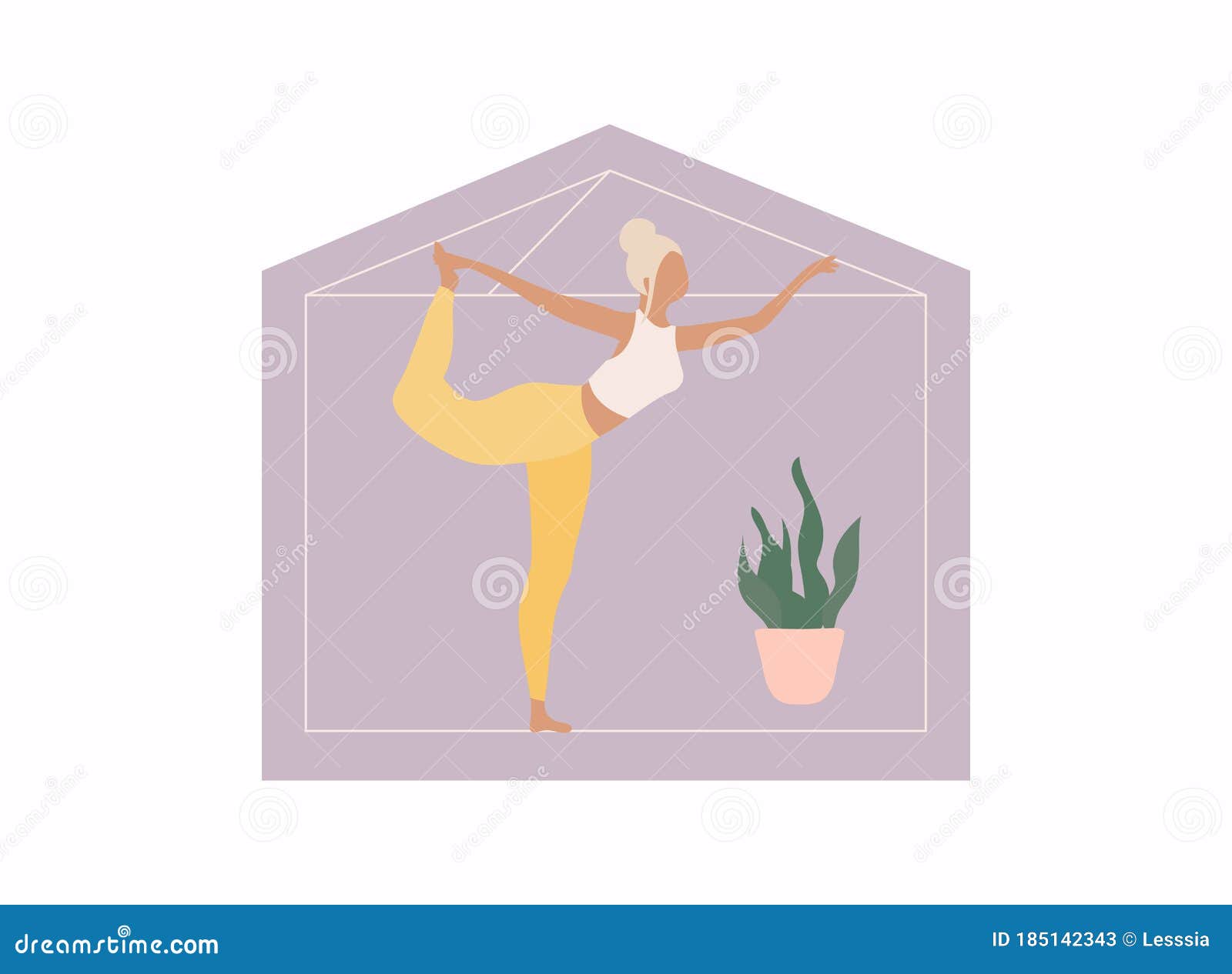 Women Doing Yoga Breathing Exercise Pranayama. Cartoon Vector ...