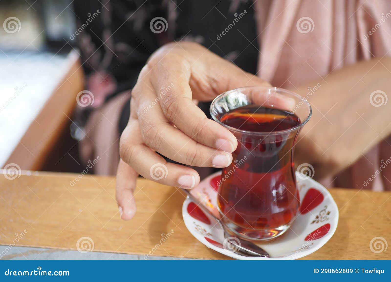 Women Drinking Traditional Turkish Tea on White Table . Stock Image ...