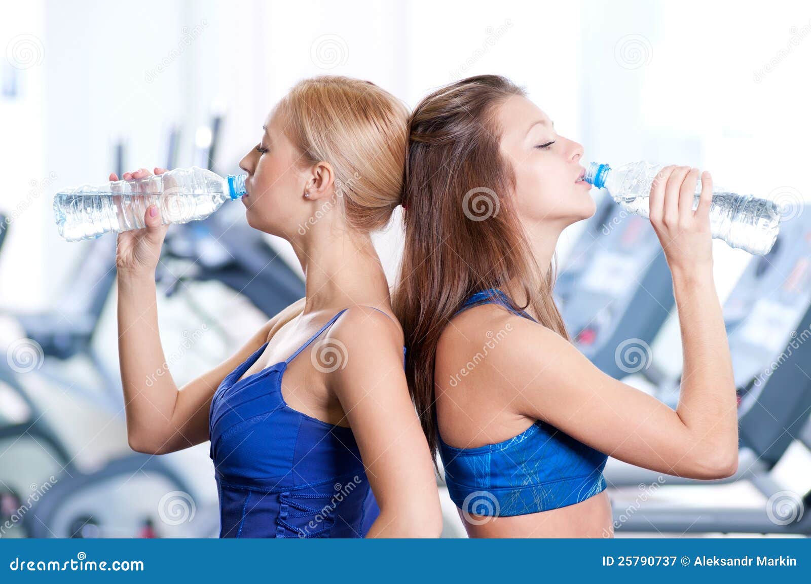 Women Drinking Water after Sports Stock Image - Image of exercise ...
