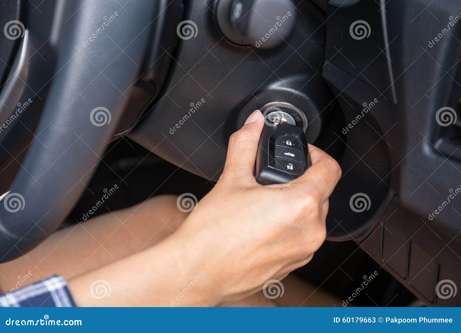 Women Driver Hand Inserting Car Key Stock Image - Image of mode ...